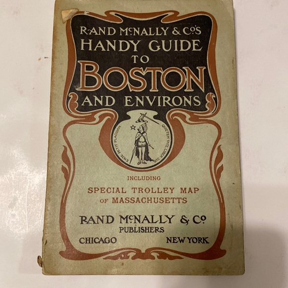 Other | 1912 Rand Mcnally Handy Guide To Boston Book | Poshmark